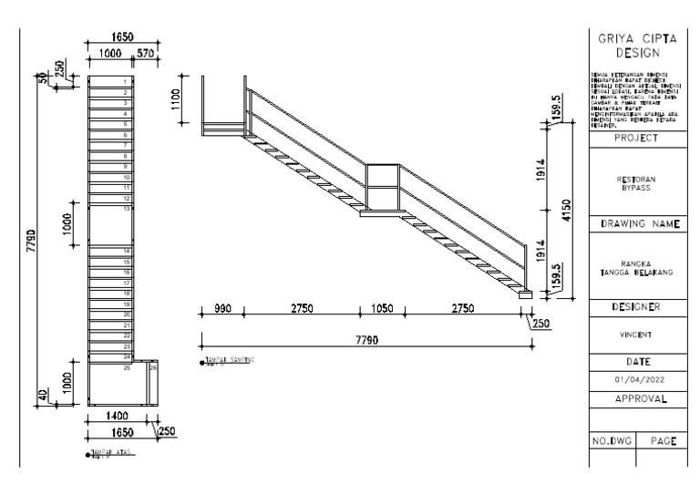 Restoran Seafood Bypass-Rangka Tangga | PDF