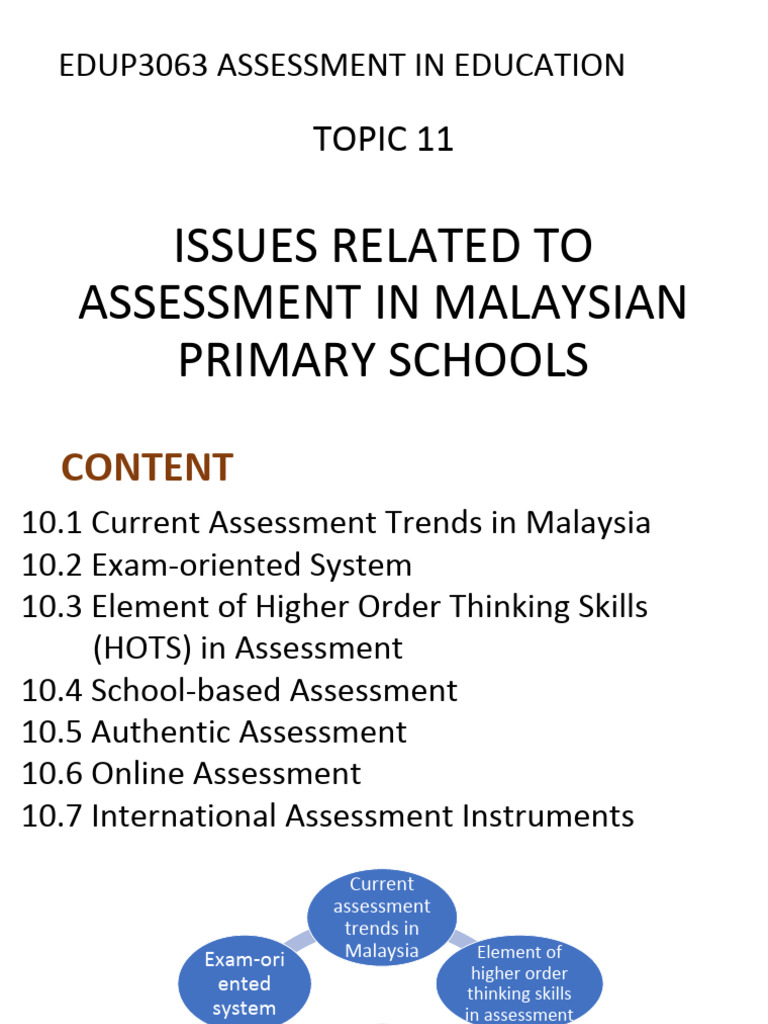 EDUP3063 Topic 11 Issues | PDF