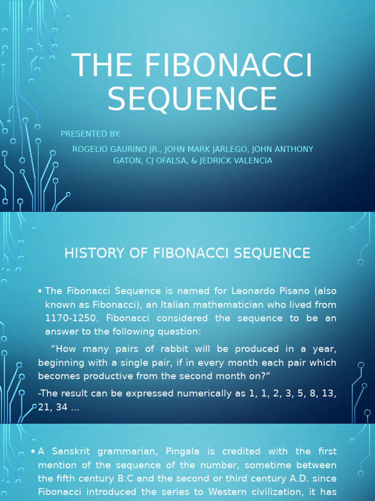 The Fibonacci Sequence | PDF | Numbers | Art