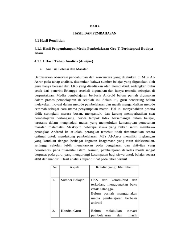 Rancangan Bab4-1 | PDF