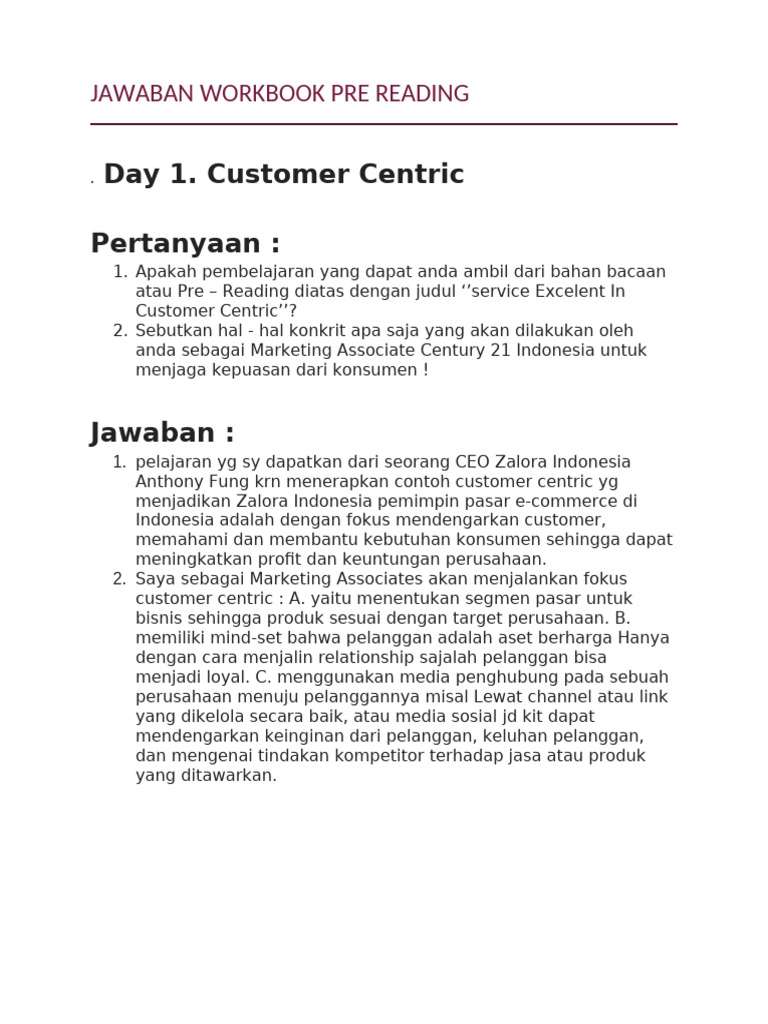 Pre Reading Day1 | PDF