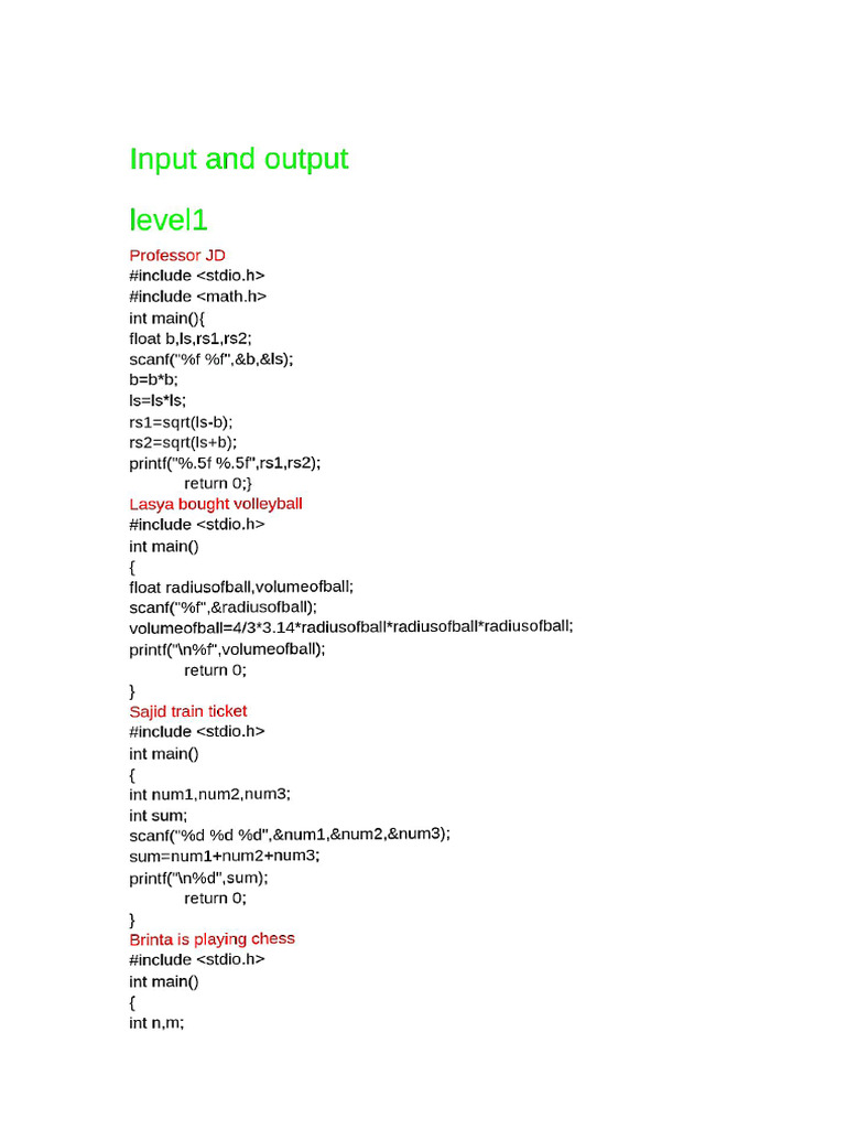 c program lvl 1 (srm rmp lab) | PDF