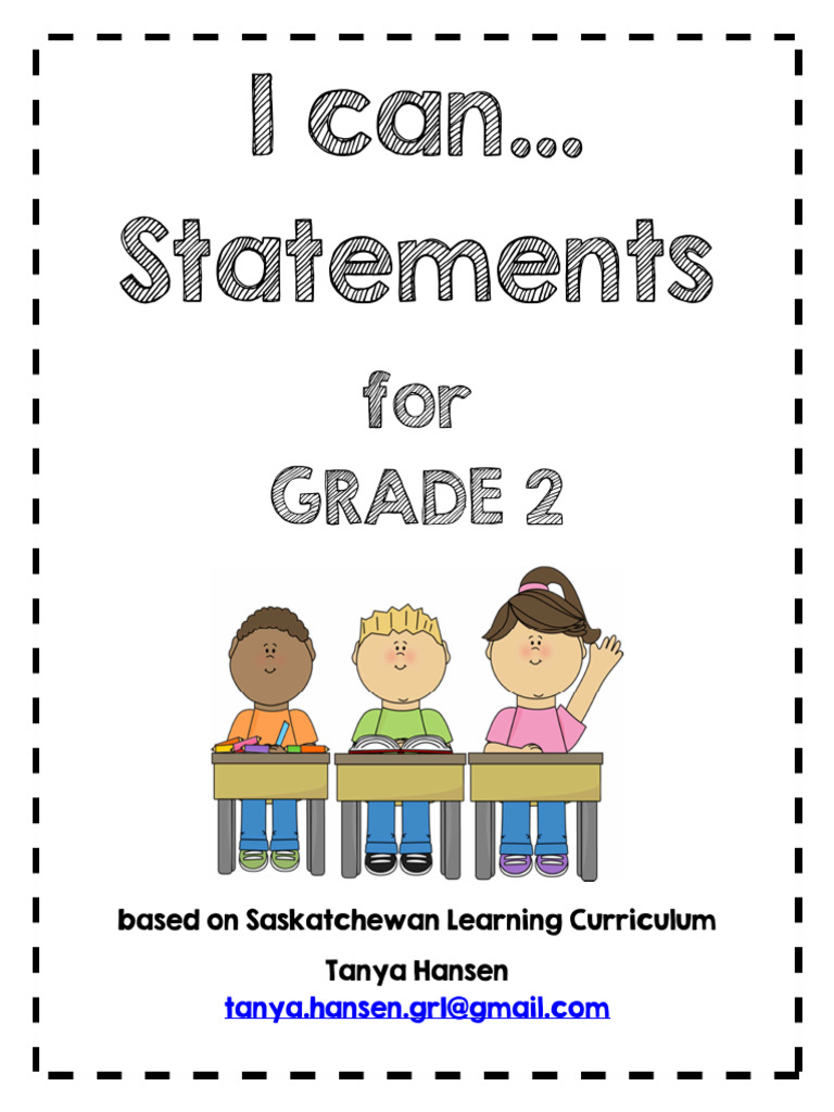I Can Statements: For Grade 2 | PDF