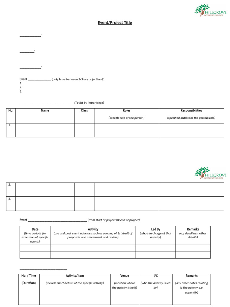 Proposal Template - Handout | PDF