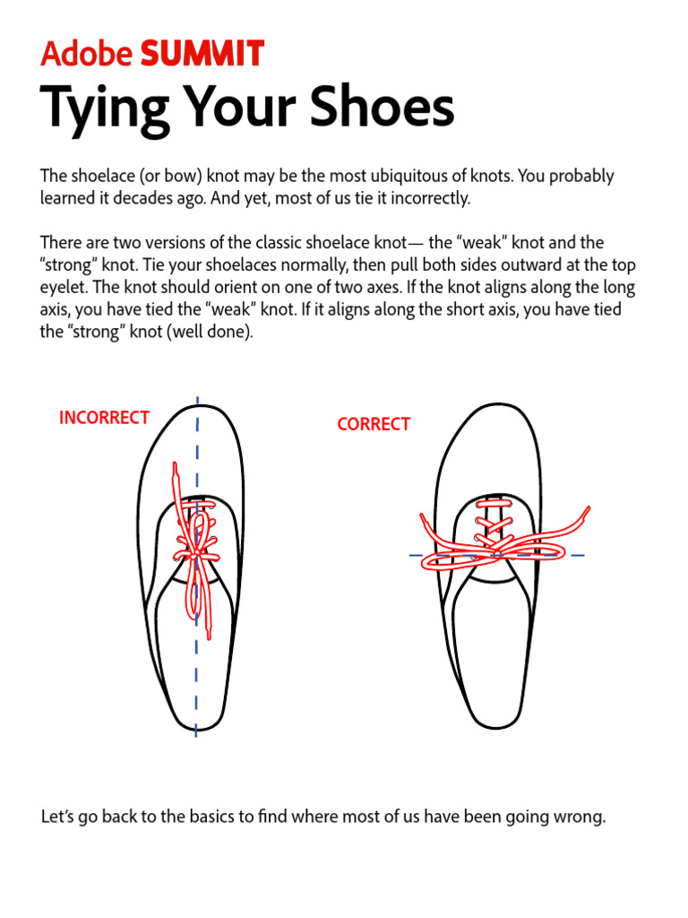 Tying Your Shoes - Step-by-step instructions | PDF