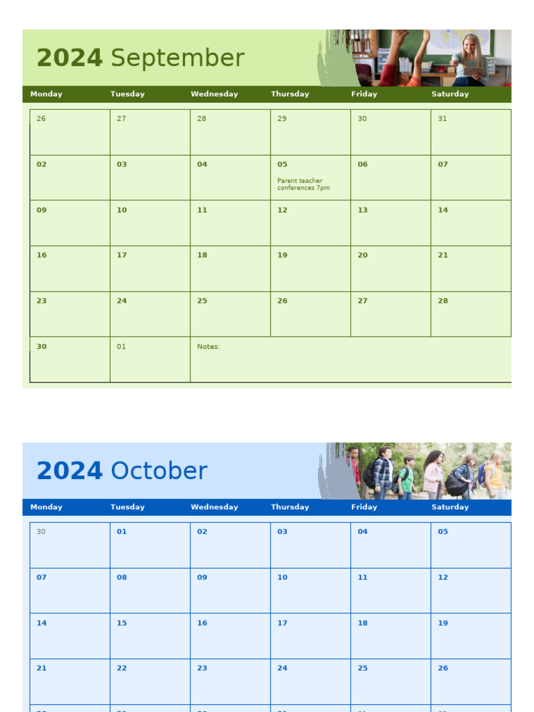 Academic Calendar With Photos | PDF