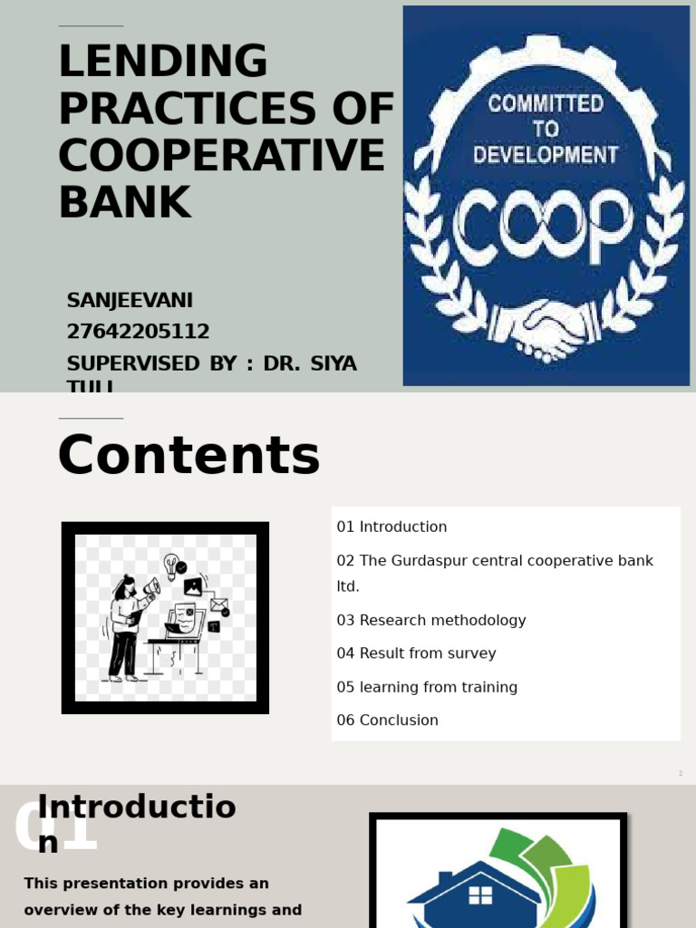 Lending Practices of Cooperative Bank | PDF | Loans | P Value