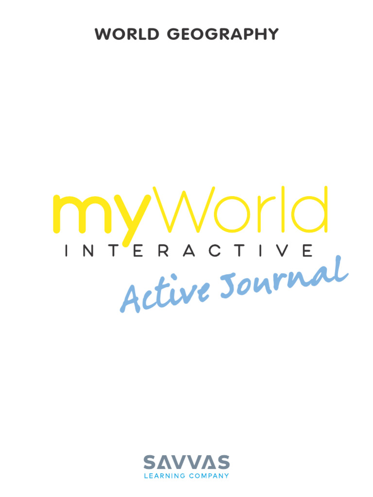 MyWorld Fillable Journal | PDF
