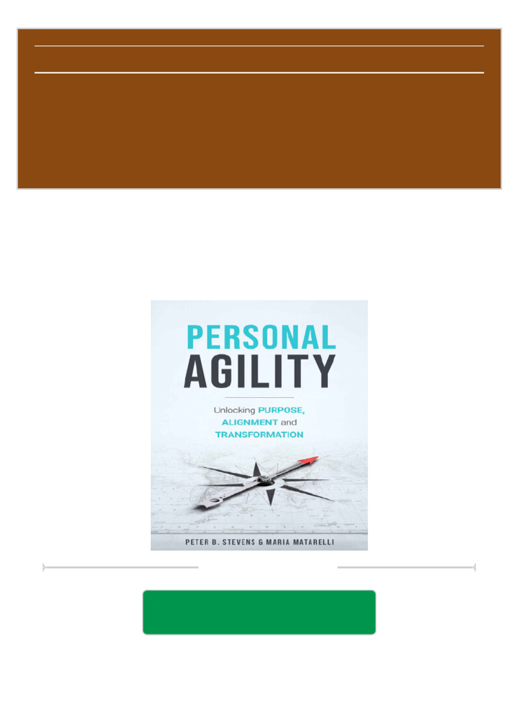 (FREE PDF Sample) Personal Agility: Unlocking Purpose, Alignment, and ...