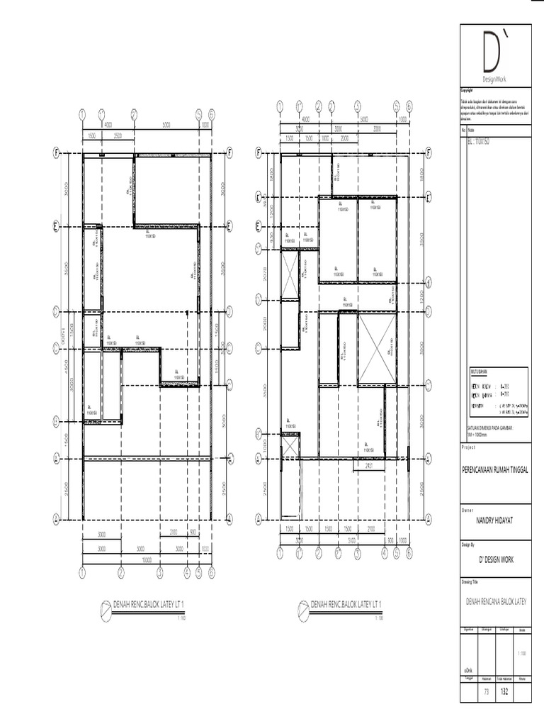 73.denah Rencana Balok Latey | PDF