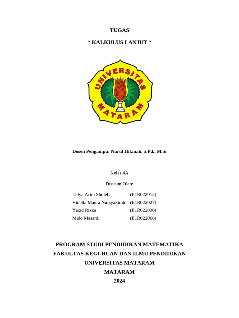 TUGAS Kalkulus Materi 3 | PDF