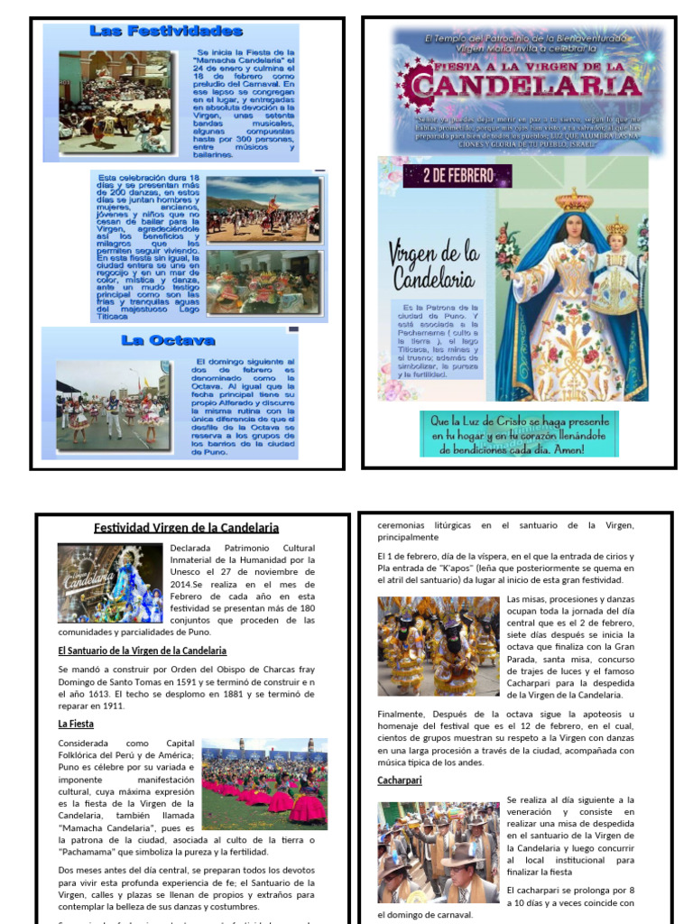 2 DE SETIEMBRE DIPTICO Festividad-Virgen-de-La-Candelaria | PDF
