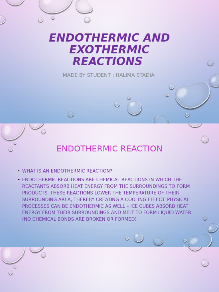 Endothermic vs Exothermic Reactions | PDF | Chemical Reactions | Heat
