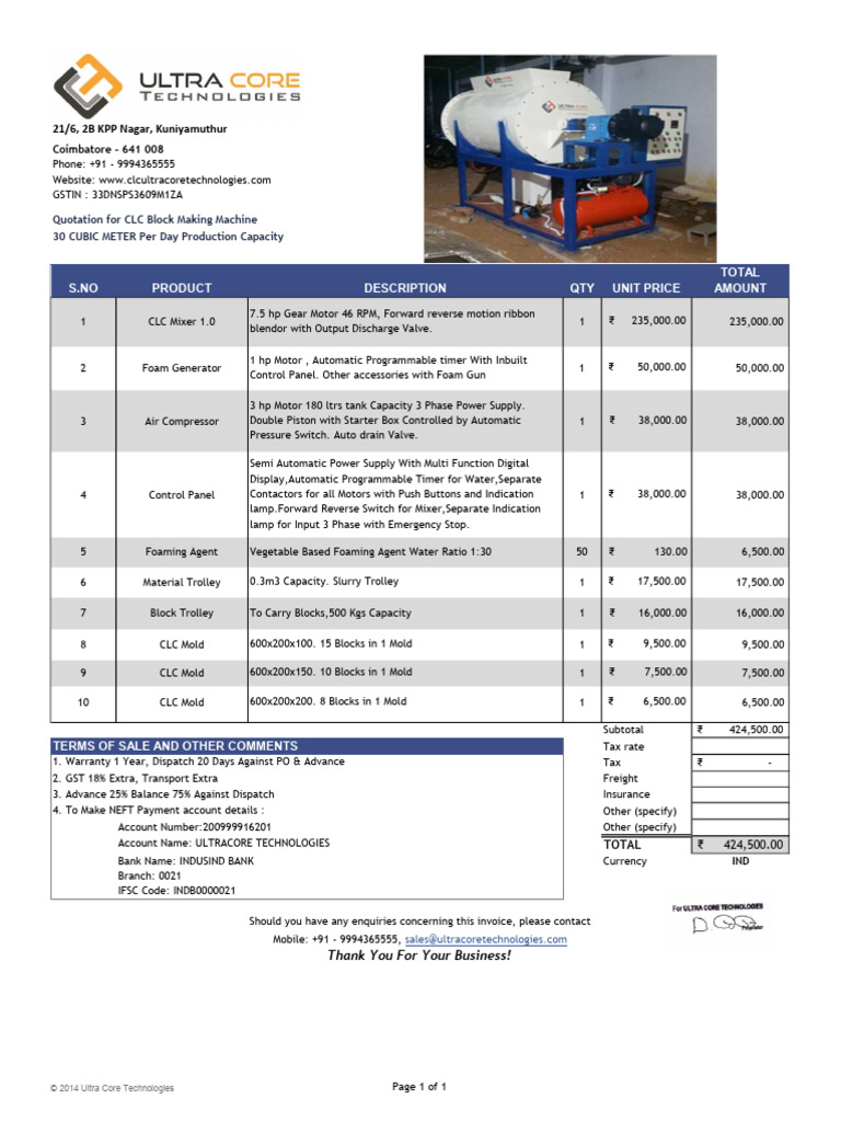 CLC Concrete Plant | PDF