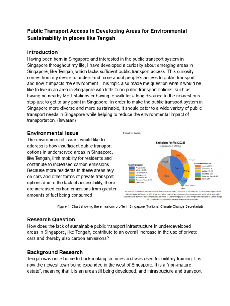 Public Transport Impact on Sustainability in Tengah | PDF | Transport ...