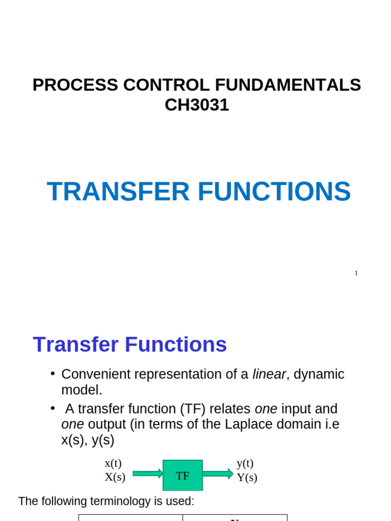 Topic 2 - Transfer Function | PDF