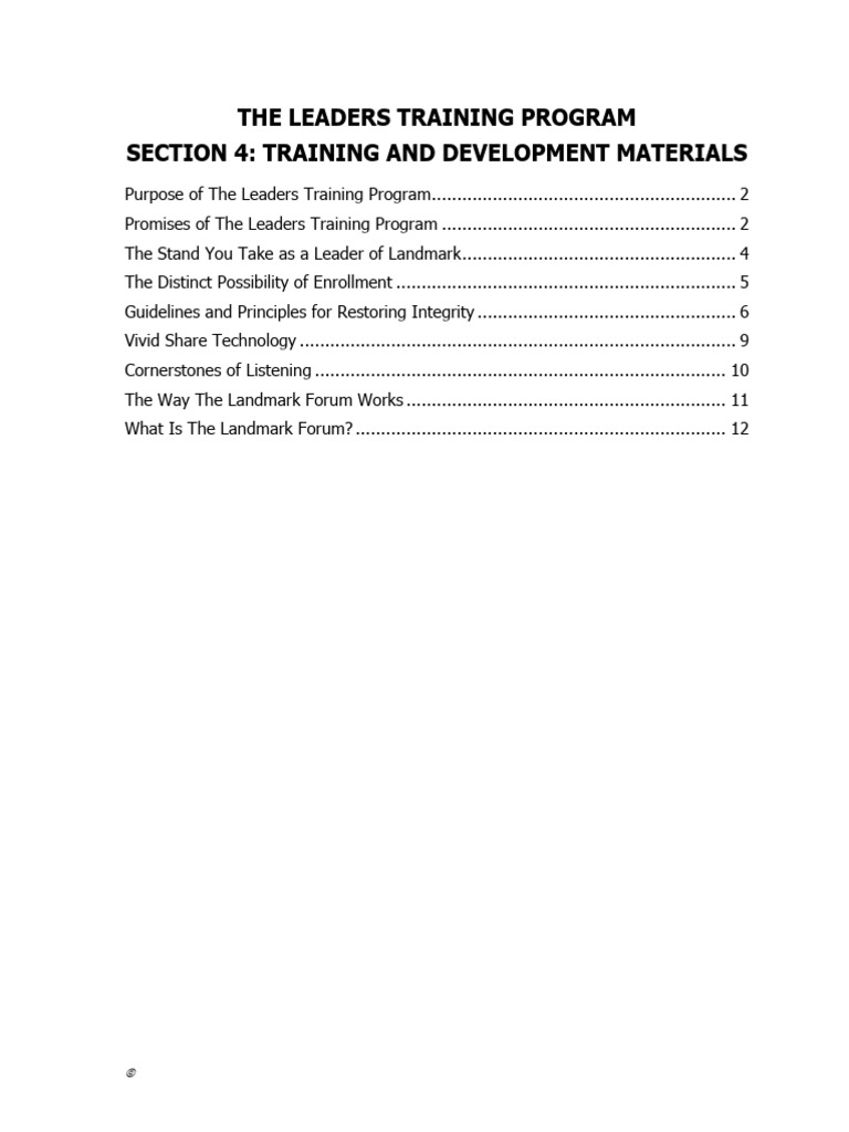 Section 4 - Training and Development Materials | PDF