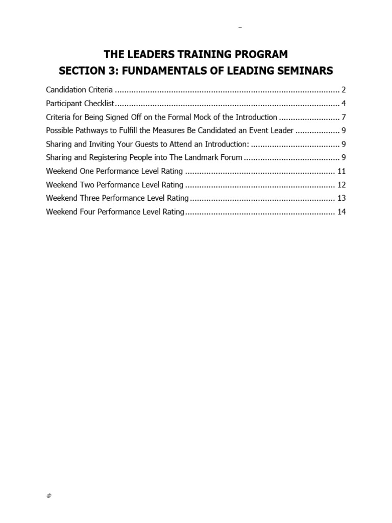 Section 3 - Fundamentals of Leading Seminars | PDF