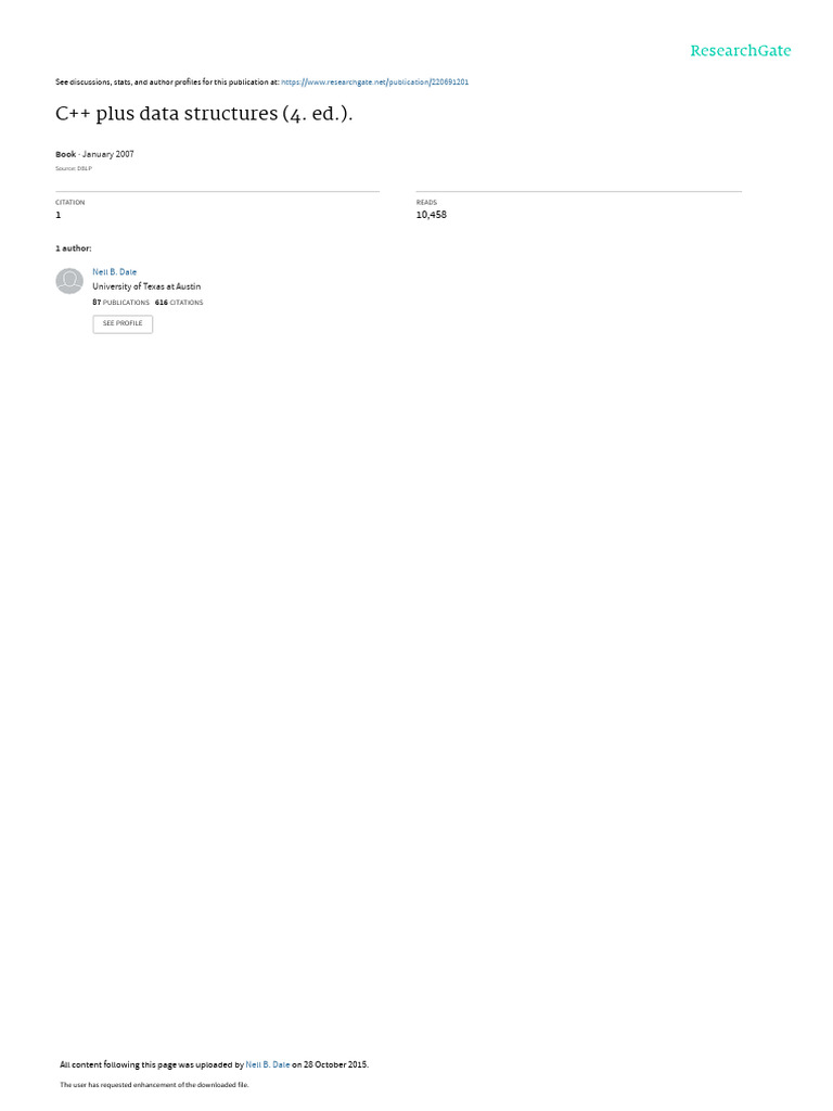 C Plus Data Structures 4 Ed | PDF