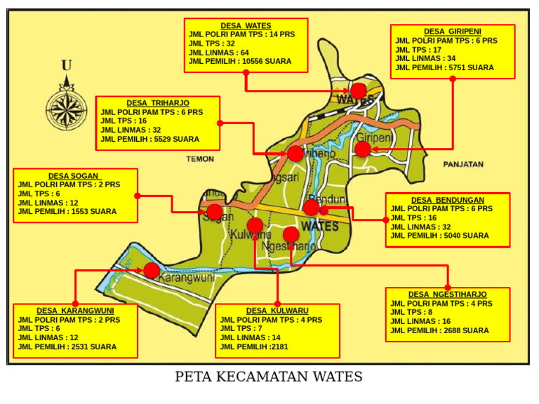 Peta Kec - Wates | PDF