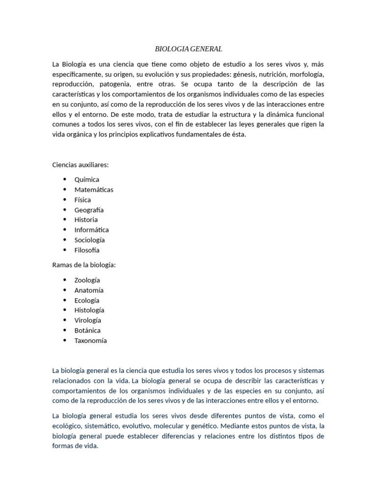 Biologia General | PDF