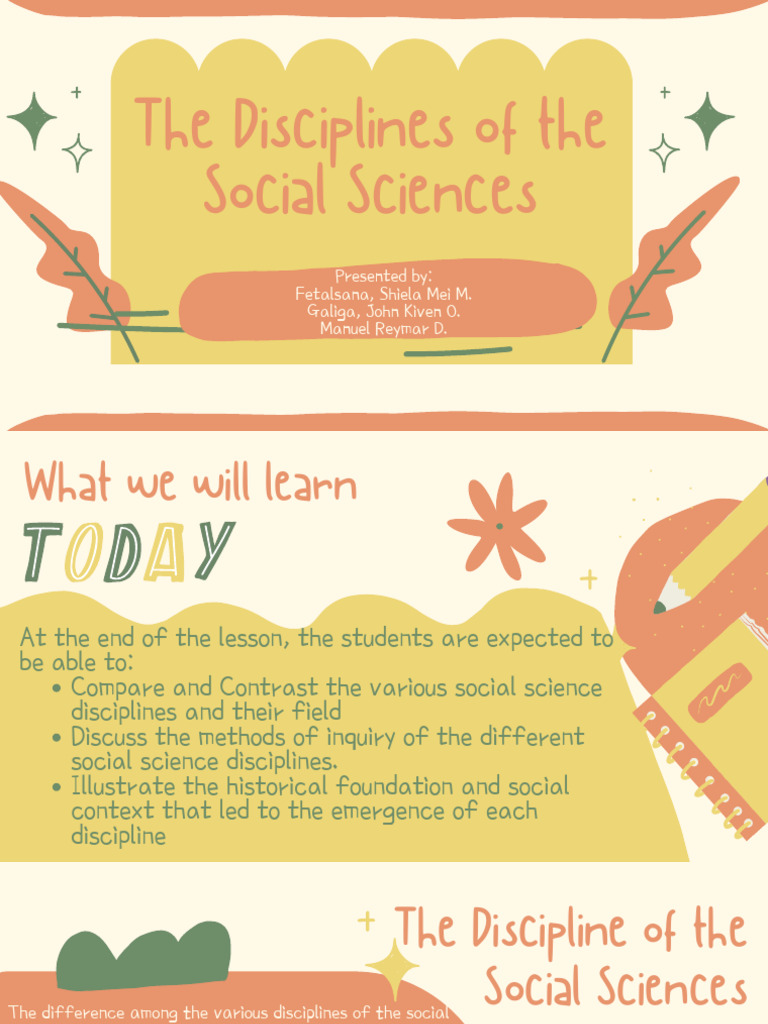 Orange Playful Social Science Lesson Presentation | PDF