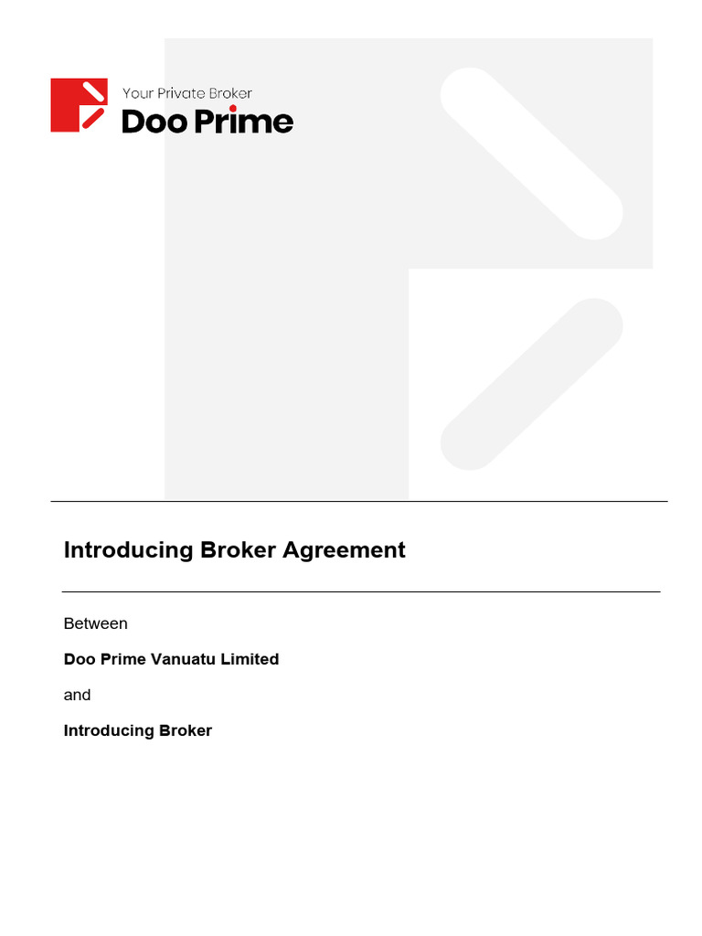 Introducing Broker Agreement (Basic Revenue) - 25678 | PDF