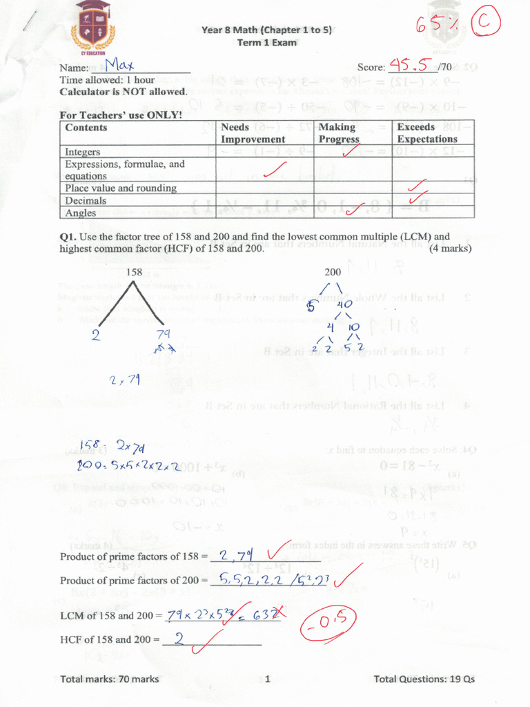 Year8 Maths Max - 000126 | PDF