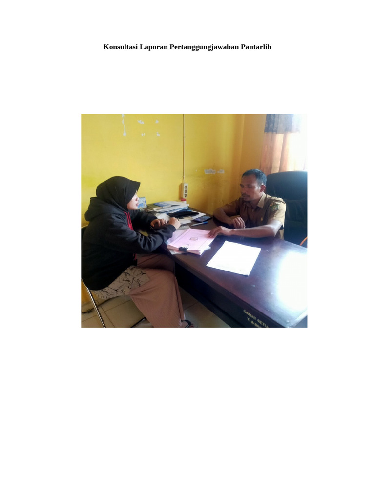 Konsultasi Laporan Pertanggungjawaban Pantarlih | PDF