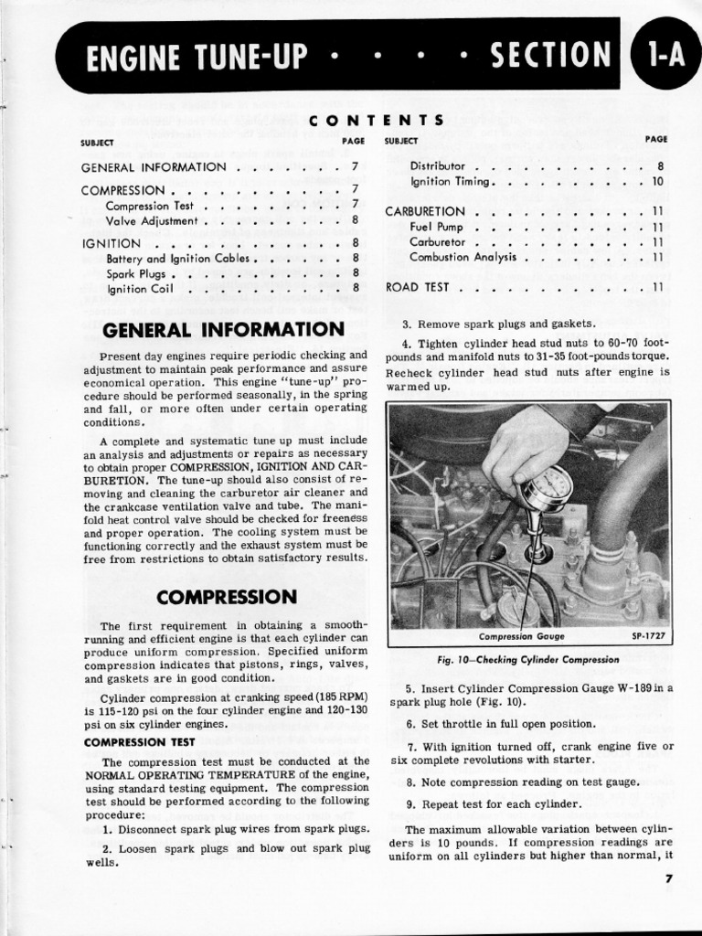 HJ - Manual - 01A - Engine Tune Up | PDF