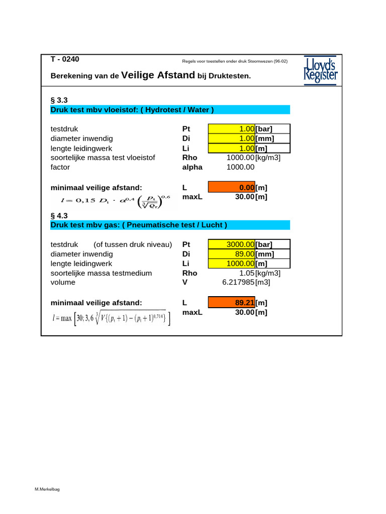 Hydro Test Safety Distance | PDF