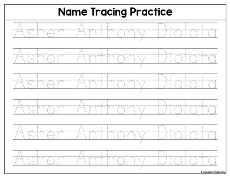 Name - Tracing - Practice 0051 8973 E04A | PDF
