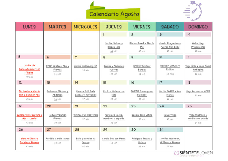 Calendario Expres Agosto 2024 | PDF
