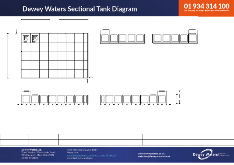 Dewey Waters 7.5M X 5.0M X 1.0M IFB Sectional Tank | PDF