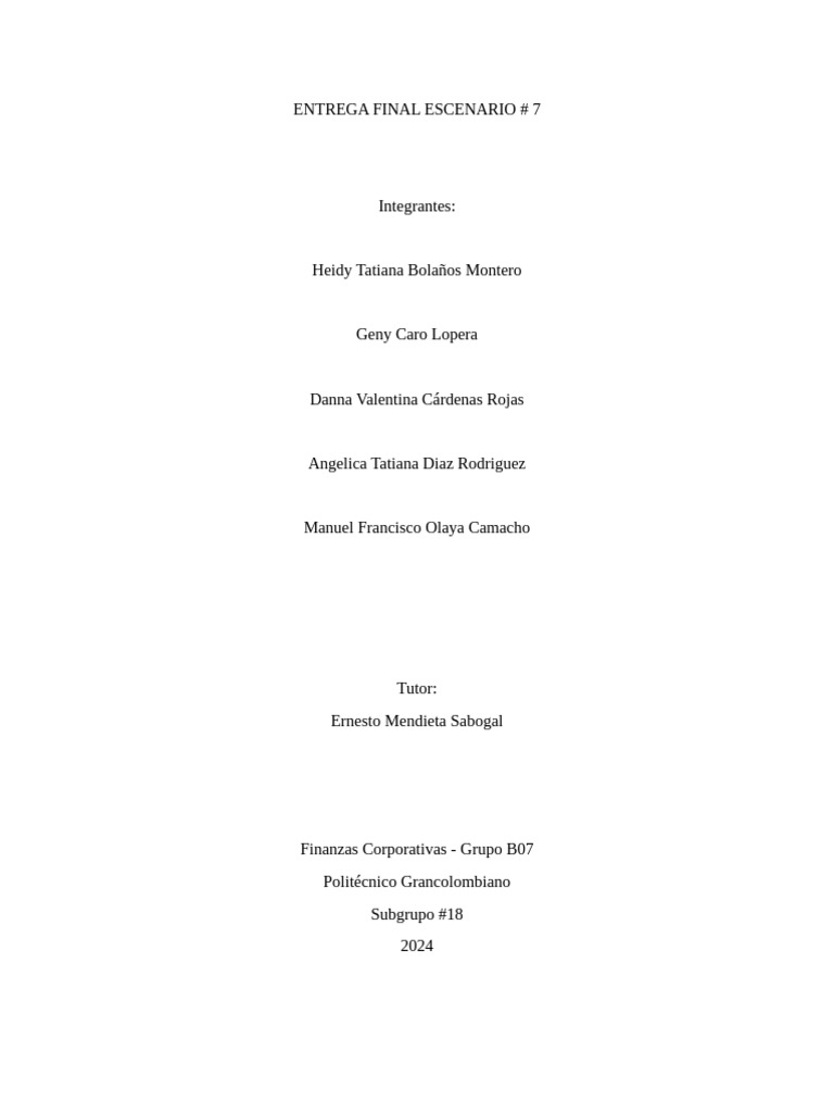 ENTREGA FINAL ESCENARIO 7 Respuesta Punto 3 | PDF