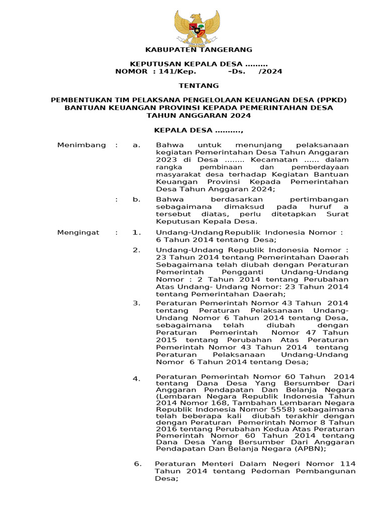 SK-PPKD BANPROV Draf 24 | PDF