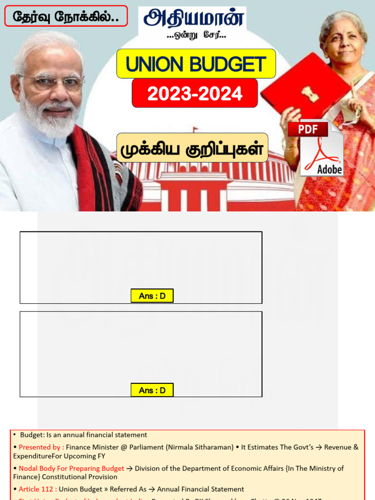 Union Budget 2023-24 | PDF