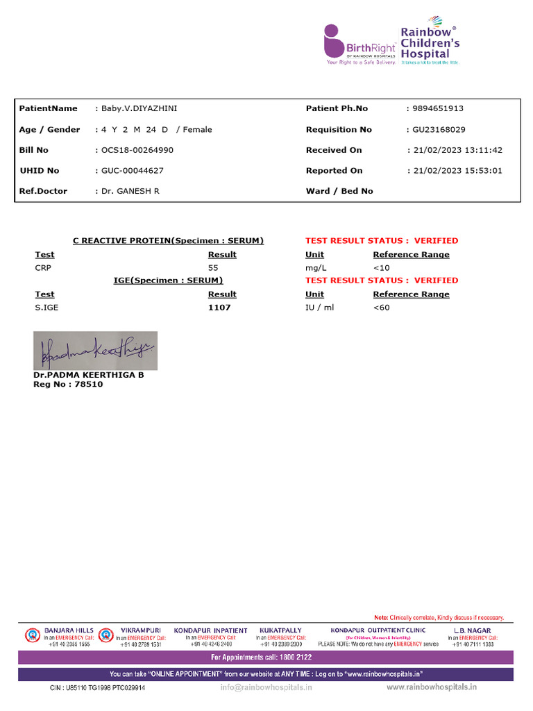 Lab Result Report Portal | PDF