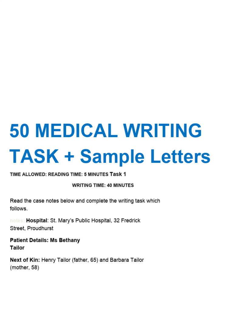 50 Writing Task - Sample Letters | PDF