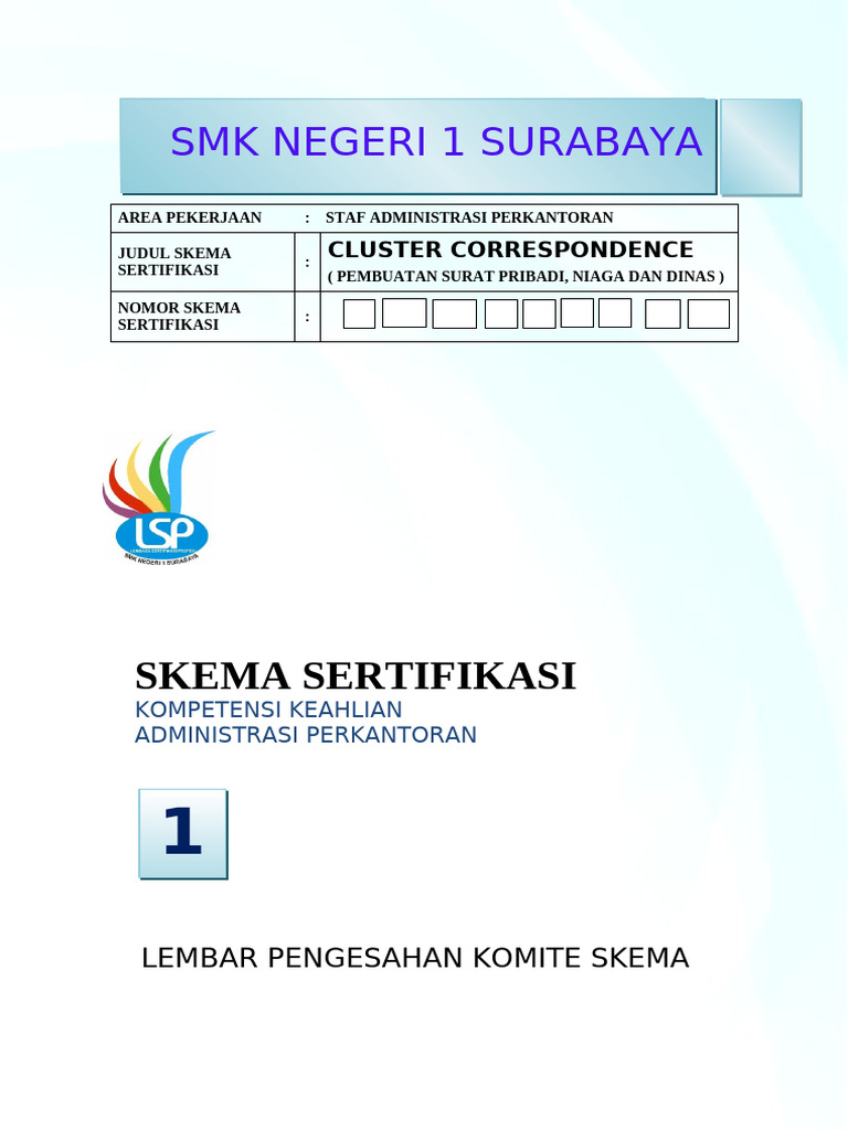 Contoh Skema Cluster Correspondence | PDF