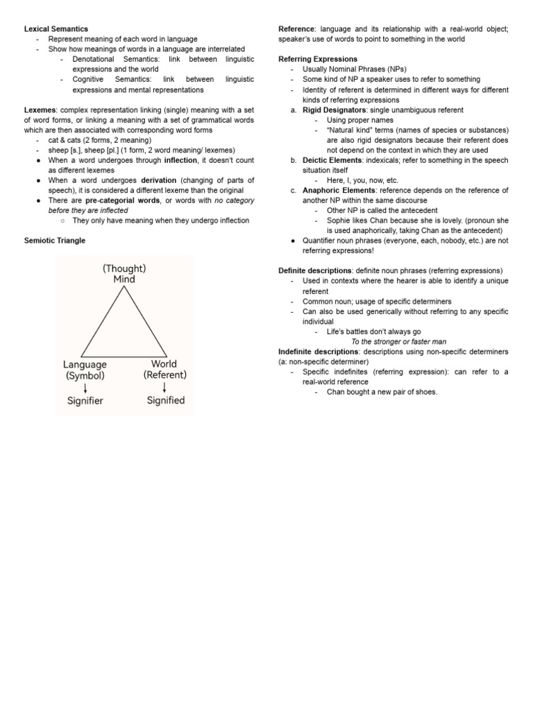 Lexical Semantics | PDF