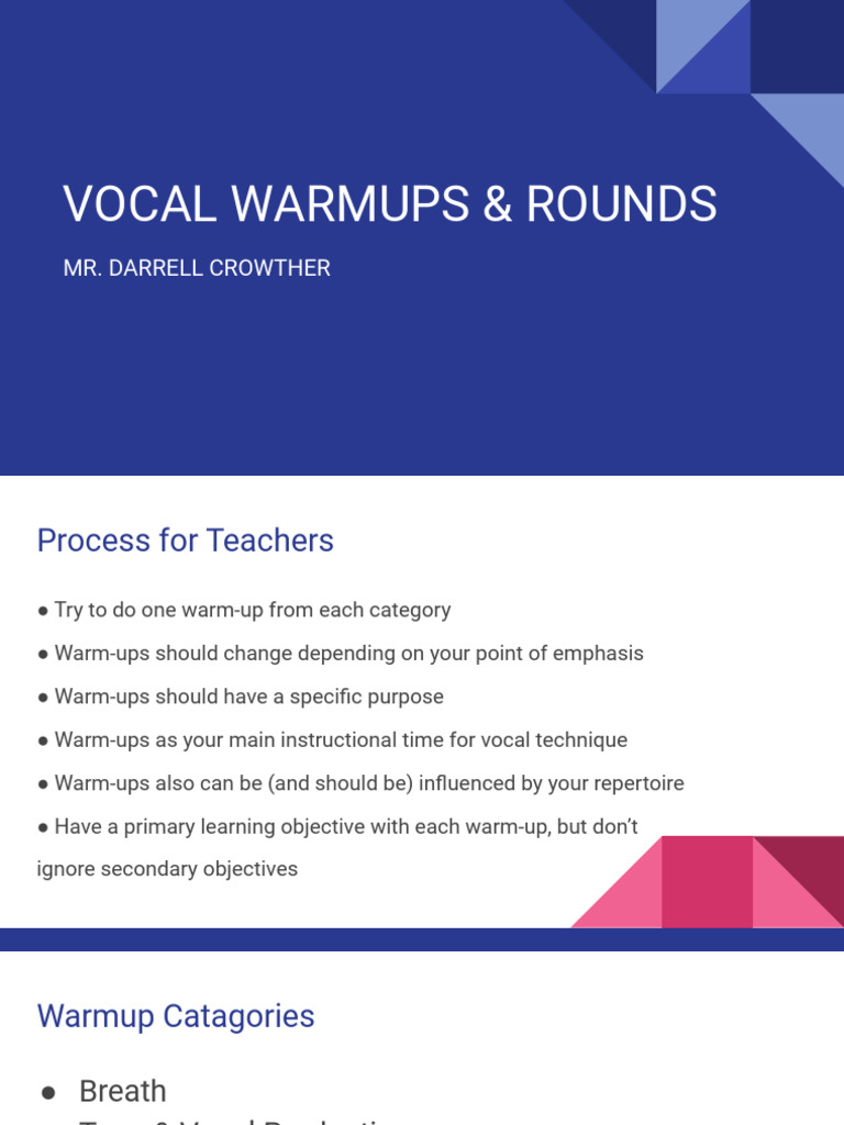 Warm-Ups & Rounds | PDF