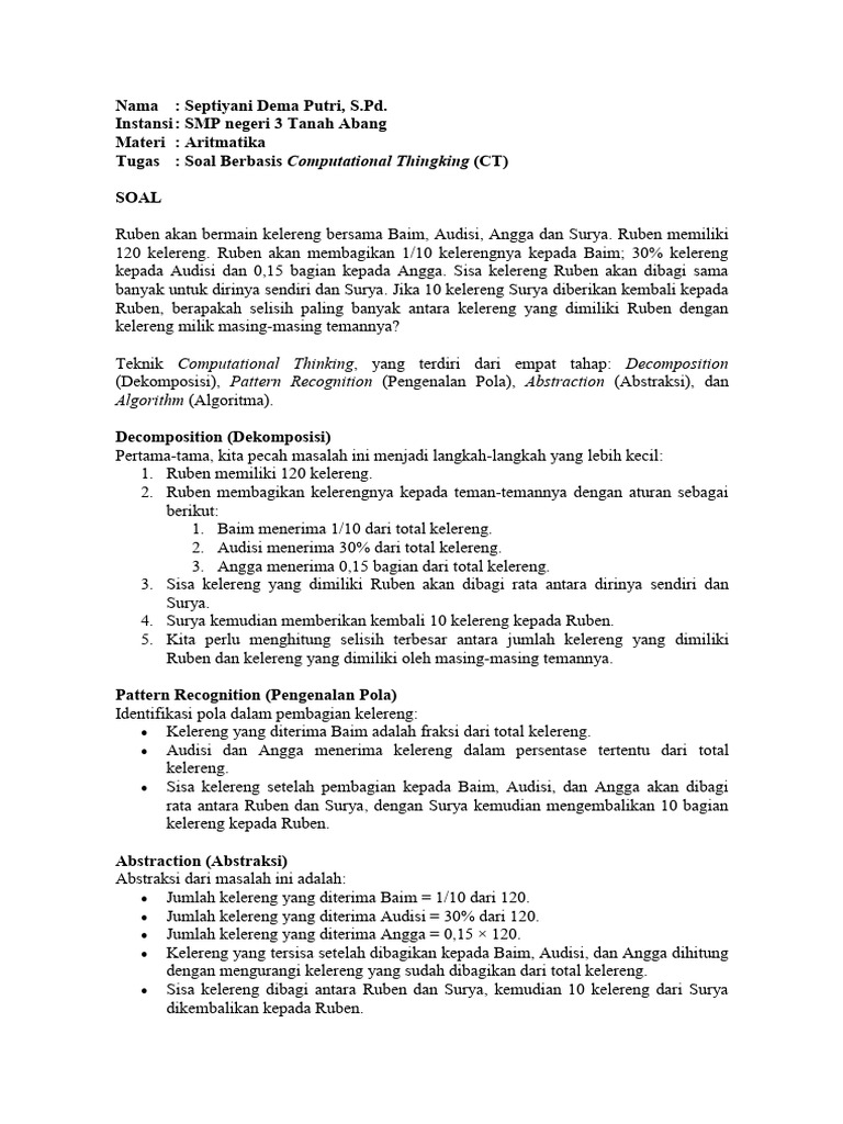 Contoh TUGAS SOAL MATEMATIKA TEKNIK CT | PDF