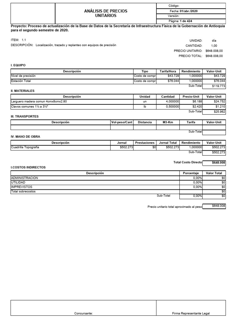 Apu Base Referencia Sif 2020 Semestre II | PDF