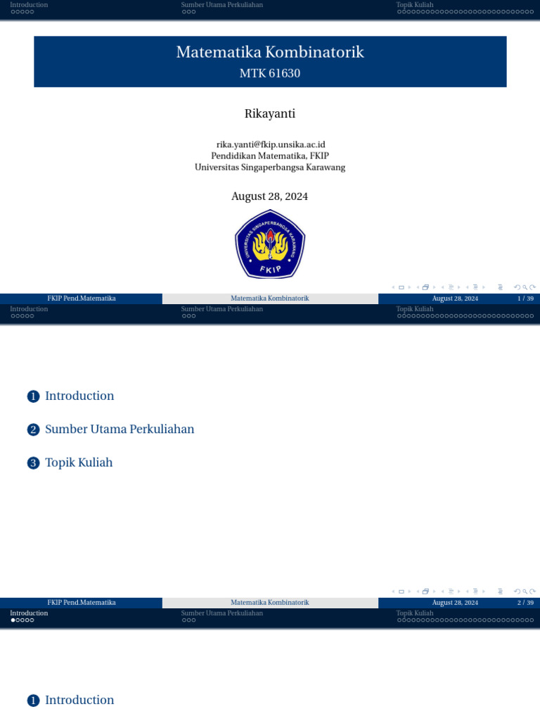 Matematika Kombinatorik | PDF