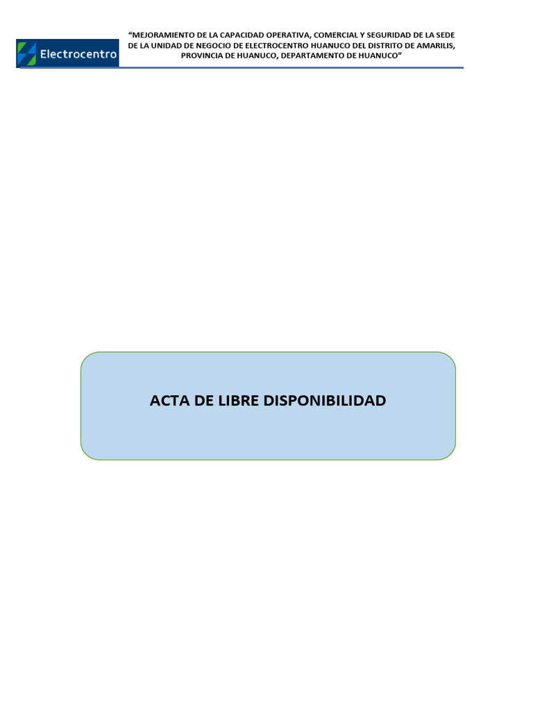 Acta de Libre | PDF