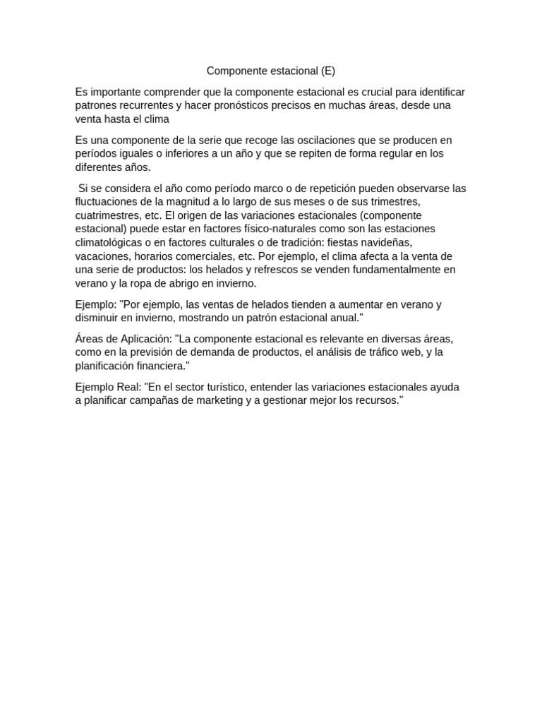 Componente Estacional | PDF