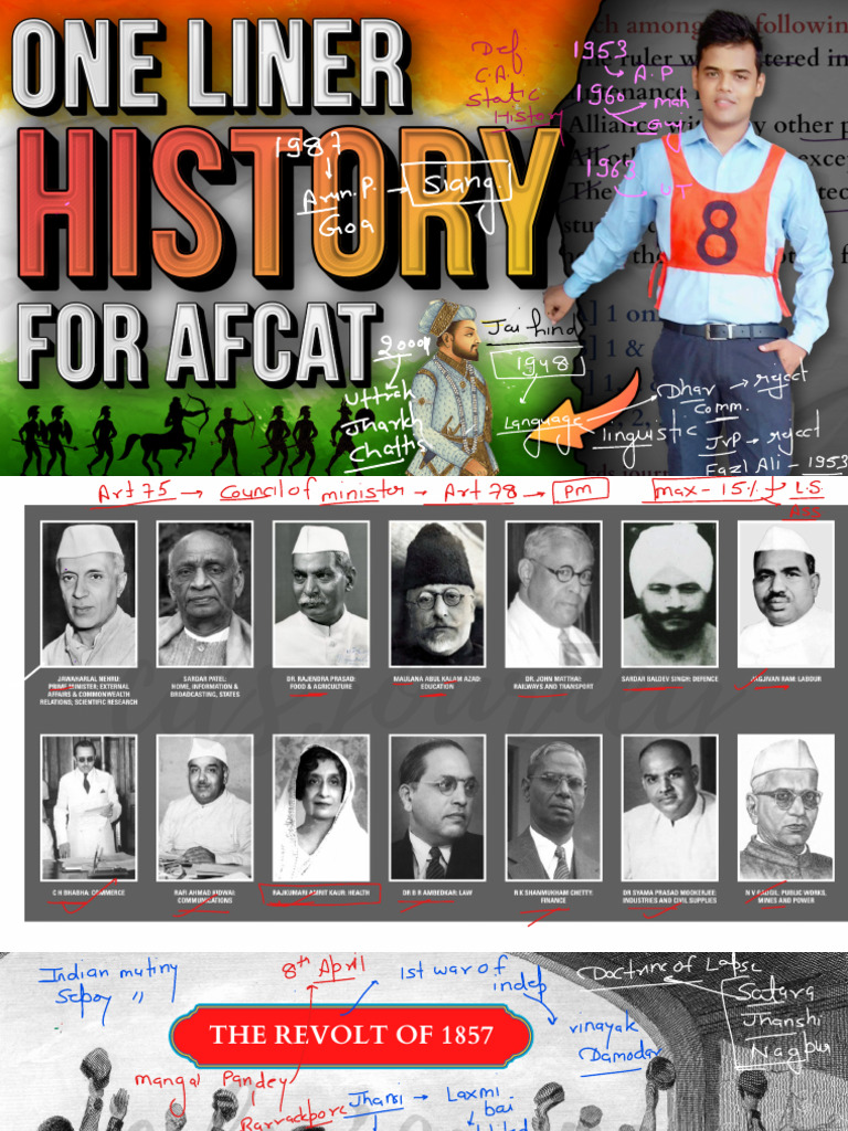 History One Liner Class+Notes | PDF