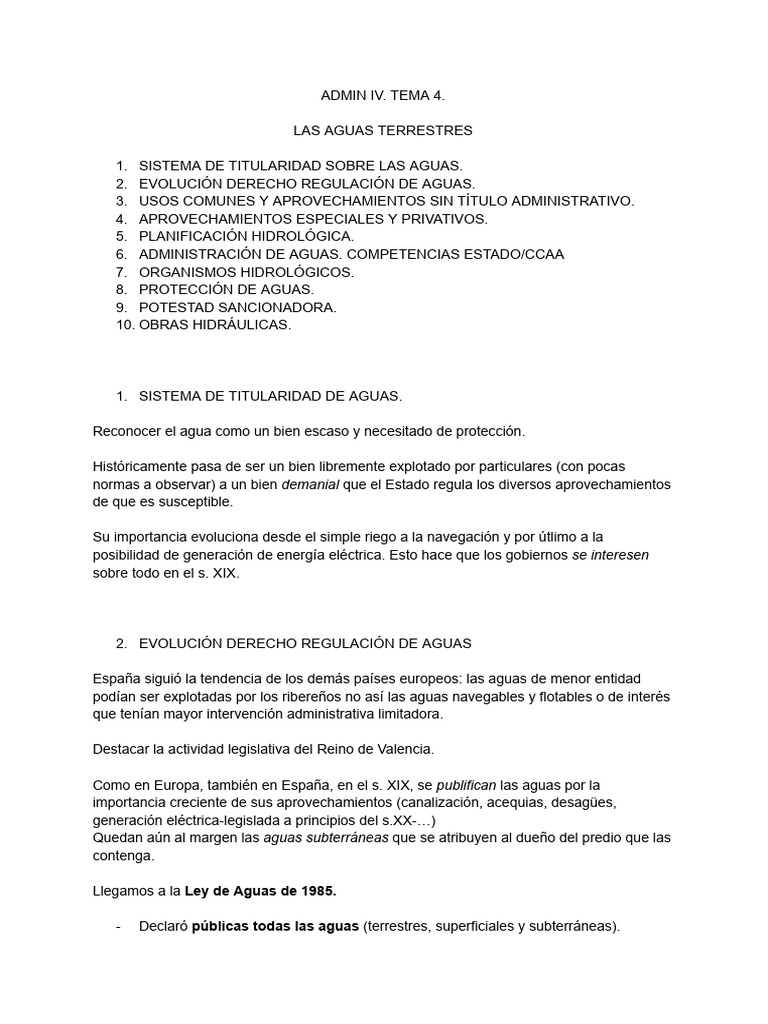 ADMIN IV. Tema 4 | PDF