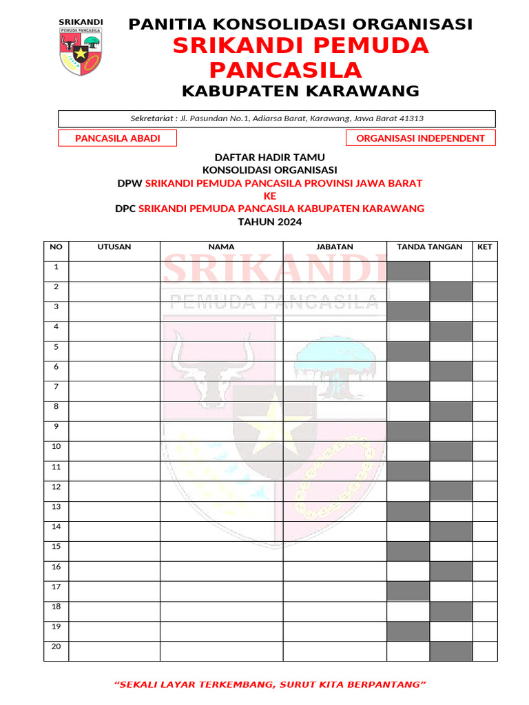 Daftar Hadir Tamu | PDF